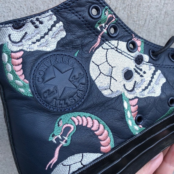 Converse | Shoes | 5 Converse Dokur Total Eclipse Skulls Snakes | Poshmark